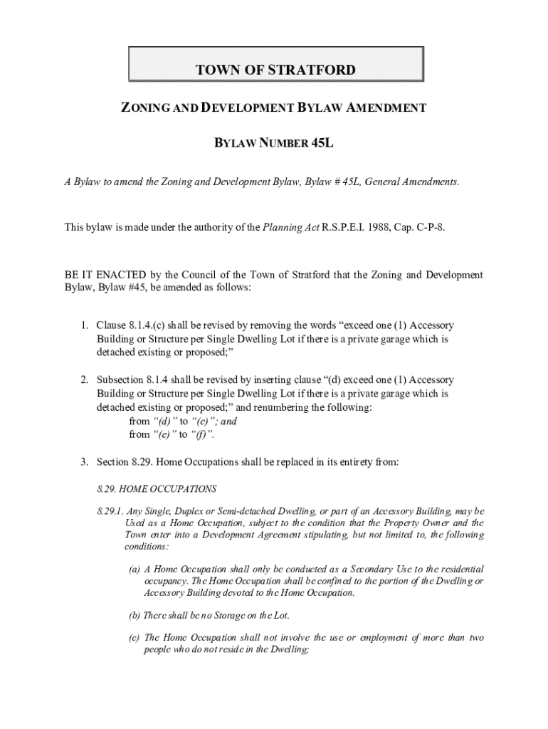Fillable Online Zoning and Development Bylaw Amendment Fax Email Print ...