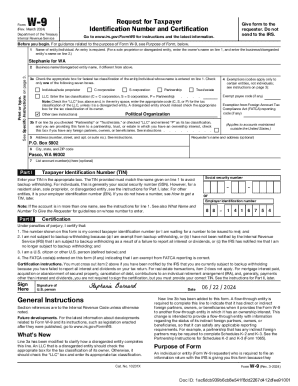 Fillable Online Request for Taxpayer Identification Number and Certification Fax Email Print ...