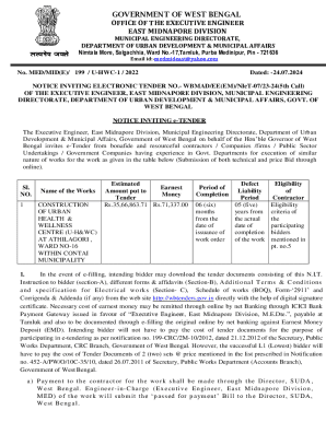 Fillable Online Notice Inviting E-tender No.- Wbmad/ee(em)/niet-07/23-24(5th Call) Fax Email ...