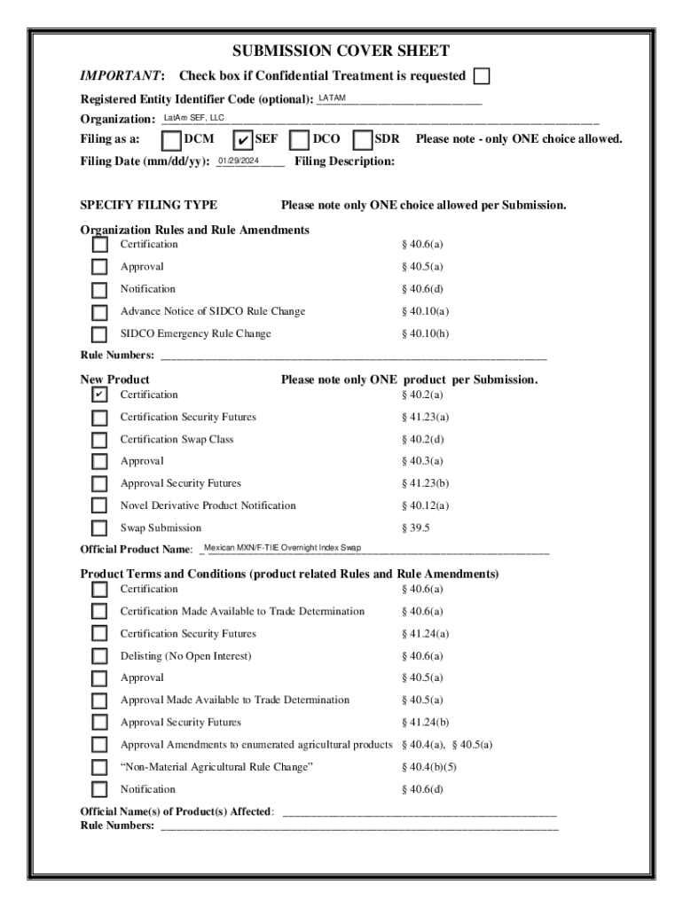 Fillable Online Latam Sef Contract Certification: Mexican Mxn/f-tiie ...