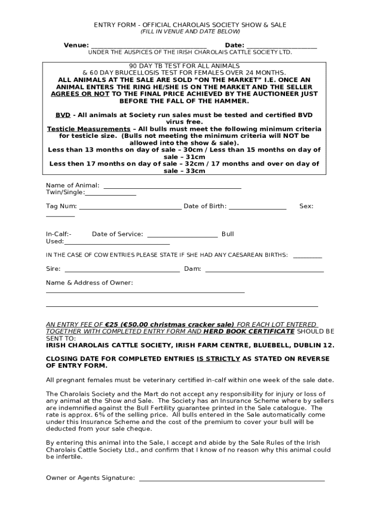 Entry Doc Template | pdfFiller