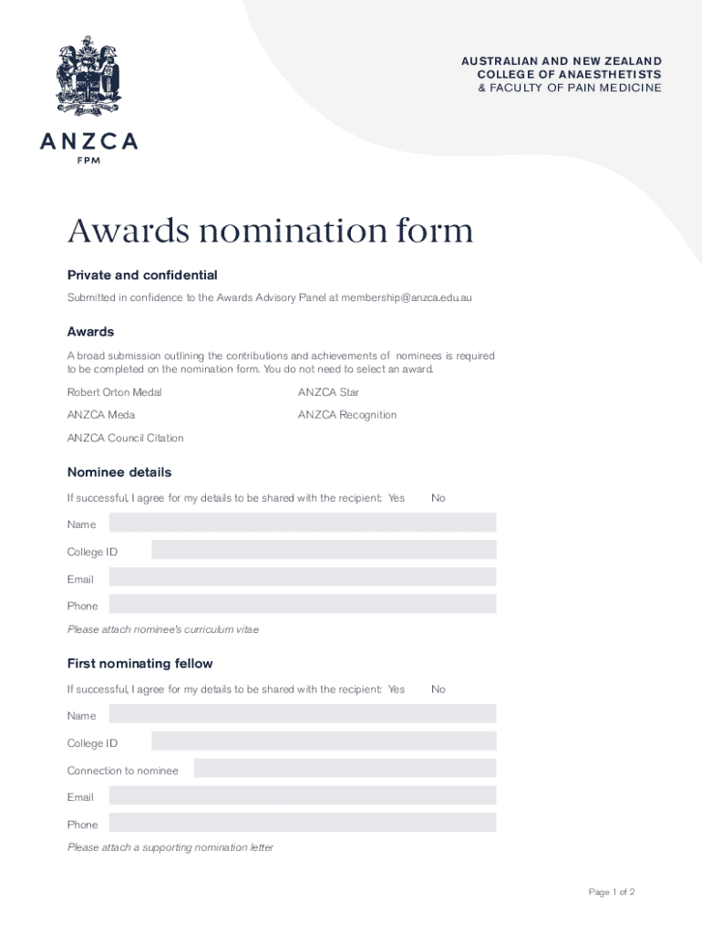 Fillable Online Faculty of Pain Medicine, ANZCA - Choosing Wisely Australia Fax Email Print ...