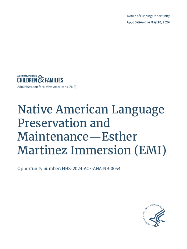 Fillable Online Native American Language Preservation and Maintenance ...