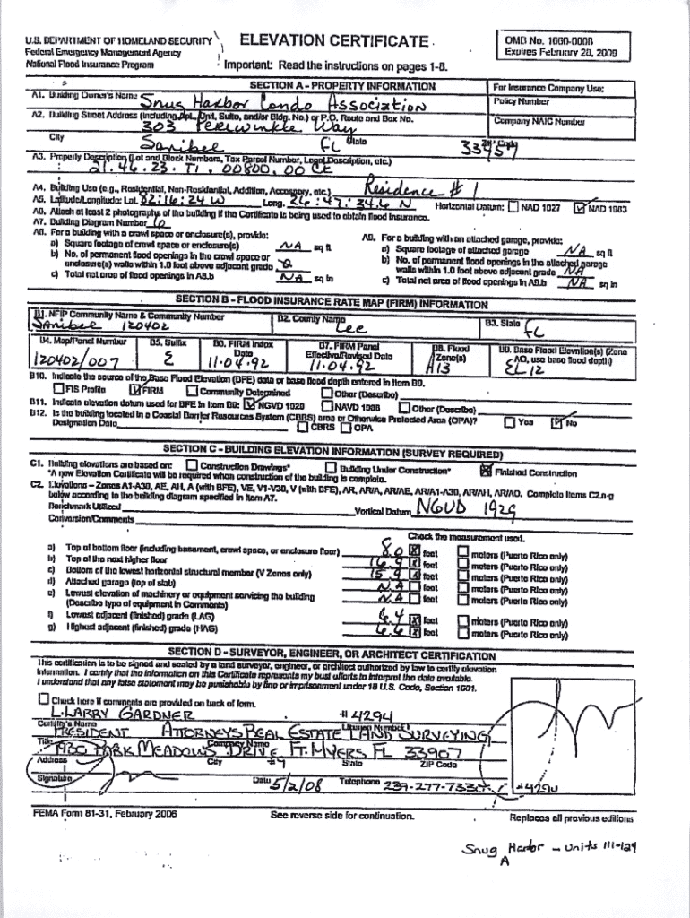 Fillable Online Elevation Certificate Fax Email Print - pdfFiller