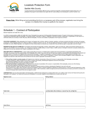 Fillable Online Livestock Protection Program Application Fax Email ...
