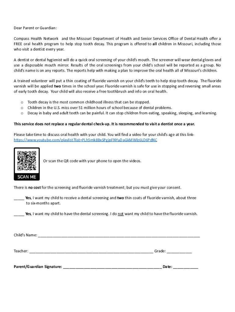 Fillable Online Free Oral Health Program for Children Fax Email Print ...