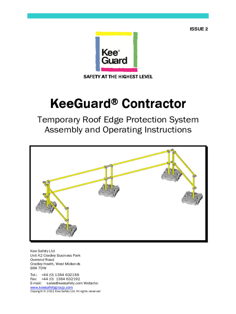 Fillable Online 360 Mobile Safety Rail: Non-Penetrating Roof Railing ...