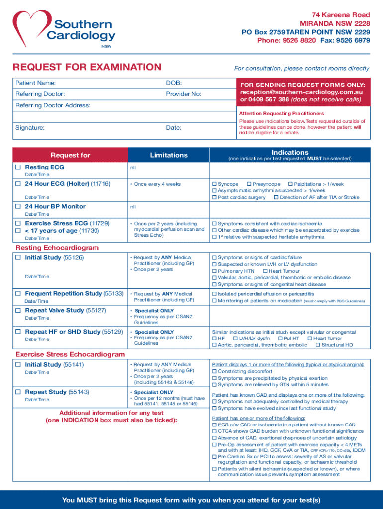 Fillable Online Southern Cardiology Request Form Fax Email Print ...