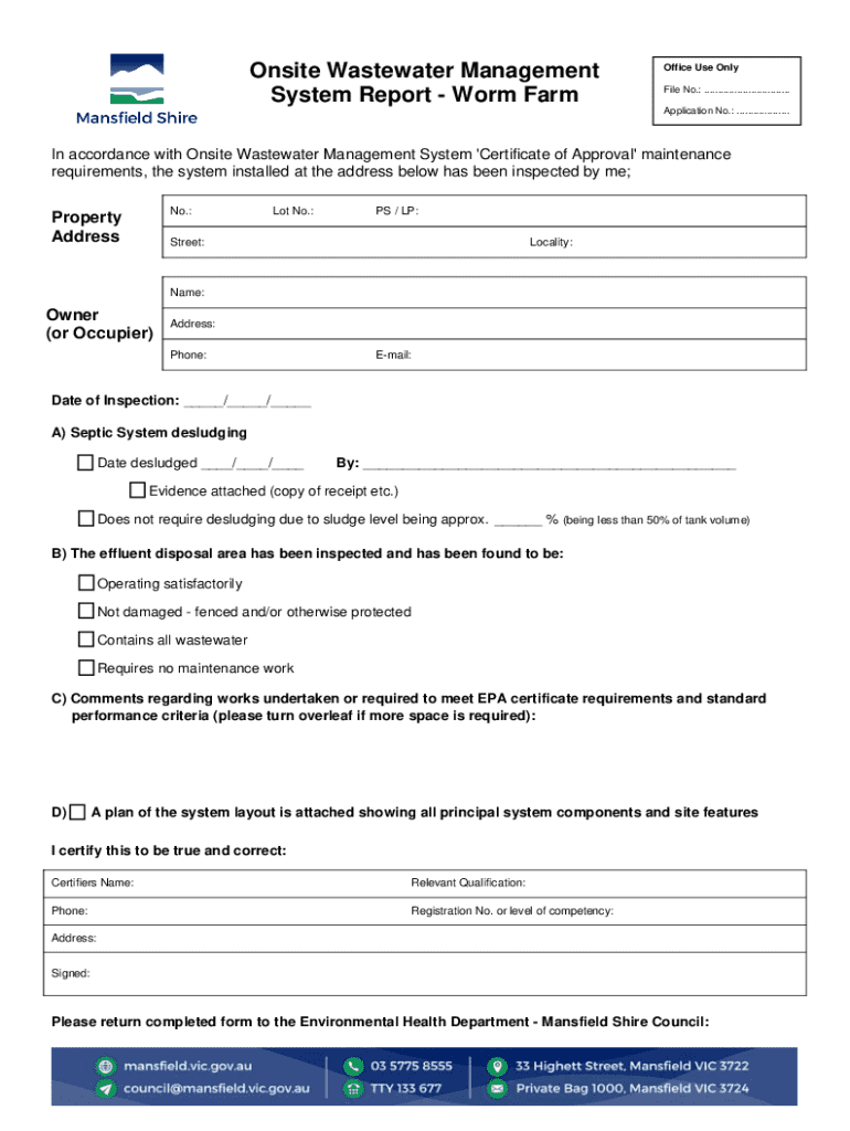 Fillable Online Management of Onsite Wastewater Treatment Systems Fax Email Print - pdfFiller