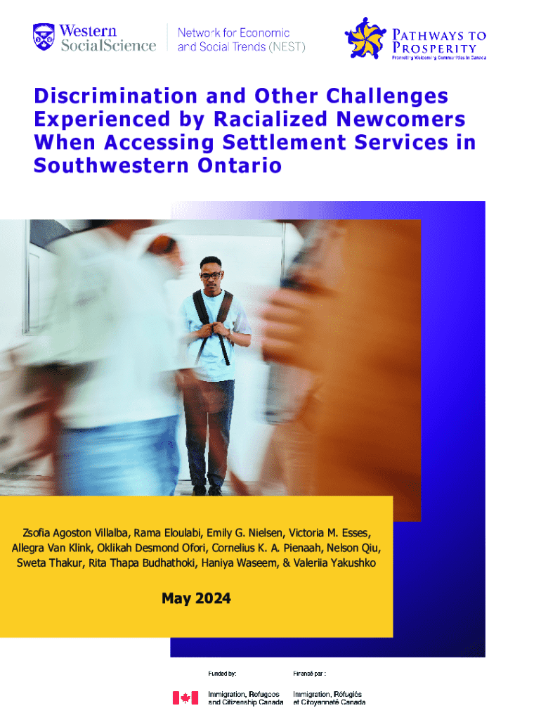 Fillable Online Discrimination and Other Challenges Experienced by ...