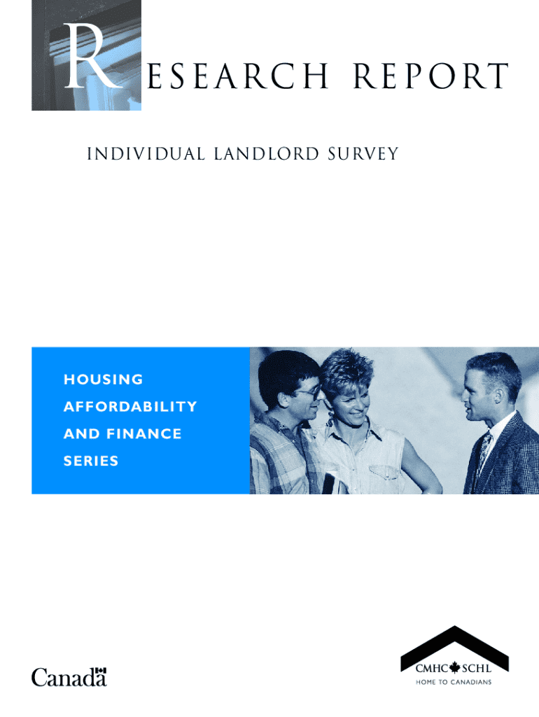 Fillable Online What CMHC\'s housing survey tells us about Canada\'s ...
