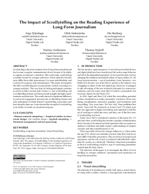 Fillable Online the Impact of Scrollytelling on the Reading Experience ...