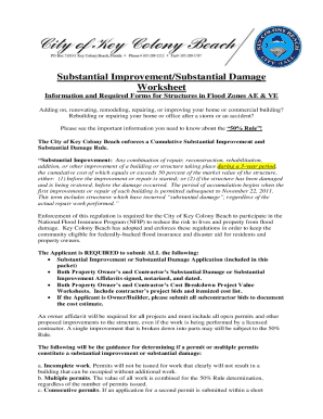 Fillable Online Substantial Improvement/substantial Damage Guidelines ...