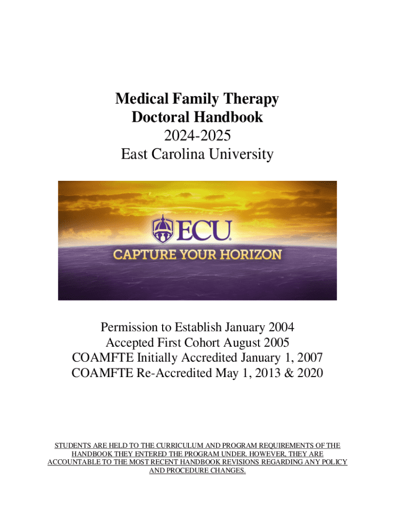 Fillable Online Medical Family Therapy Doctoral Handbook 2024-2025 Fax Email Print - pdfFiller