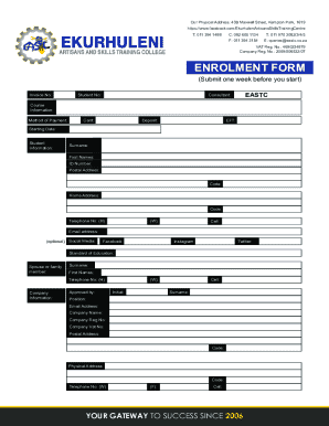 Fillable Online Eastc Course Enrollment Form Fax Email Print - pdfFiller