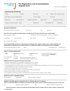 Fillable Online Pre-registration and Accommodation Request Fax Email ...