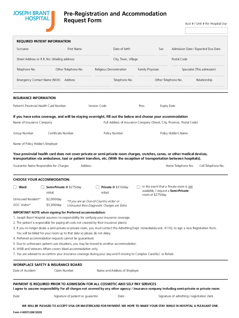 Fillable Online Pre-registration and Accommodation Request Fax Email Print - pdfFiller