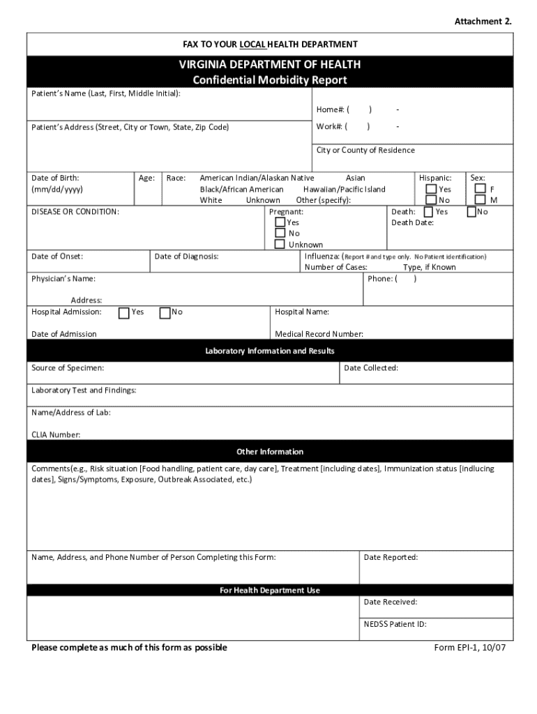 Fillable Online Disease Reporting and Control Regulations - Clinicians Fax Email Print - pdfFiller