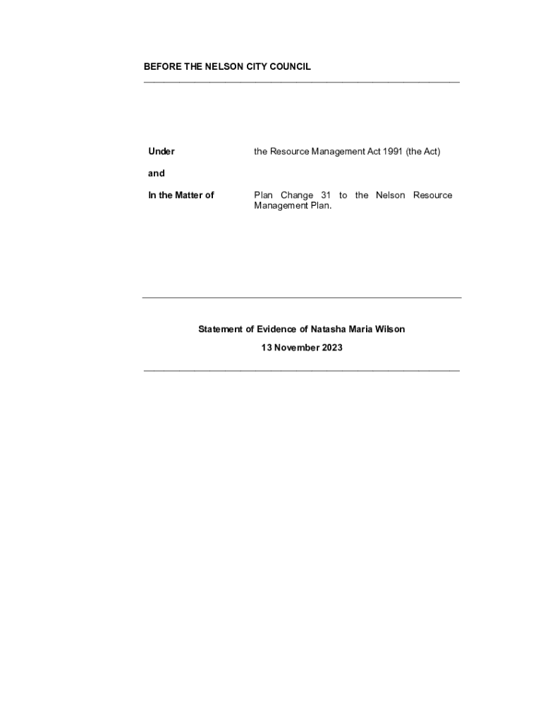 Fillable Online Statement of Evidence - N Wilson FINAL.docx Fax Email ...