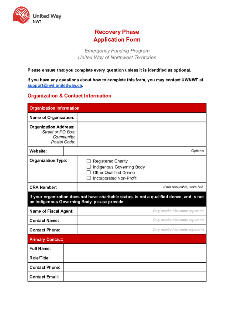Fillable Online Emergency Evacuation Relief Program - Finance Fax Email ...