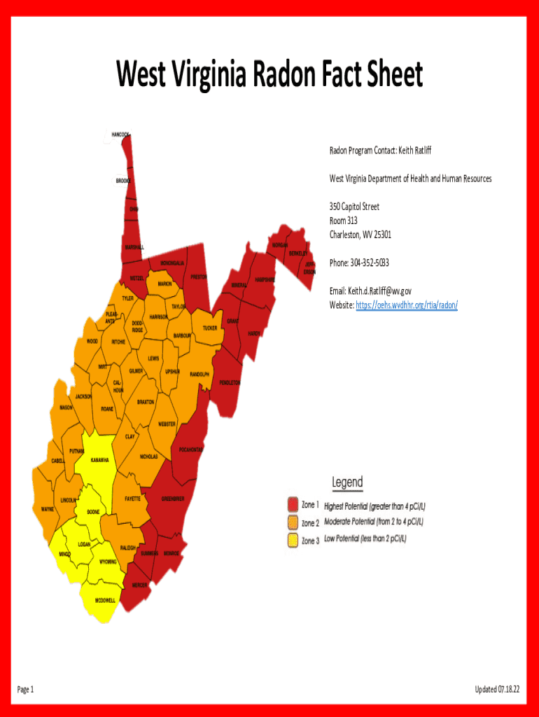 Fillable Online West Virginia Radon Fact Sheet Fax Email Print - pdfFiller