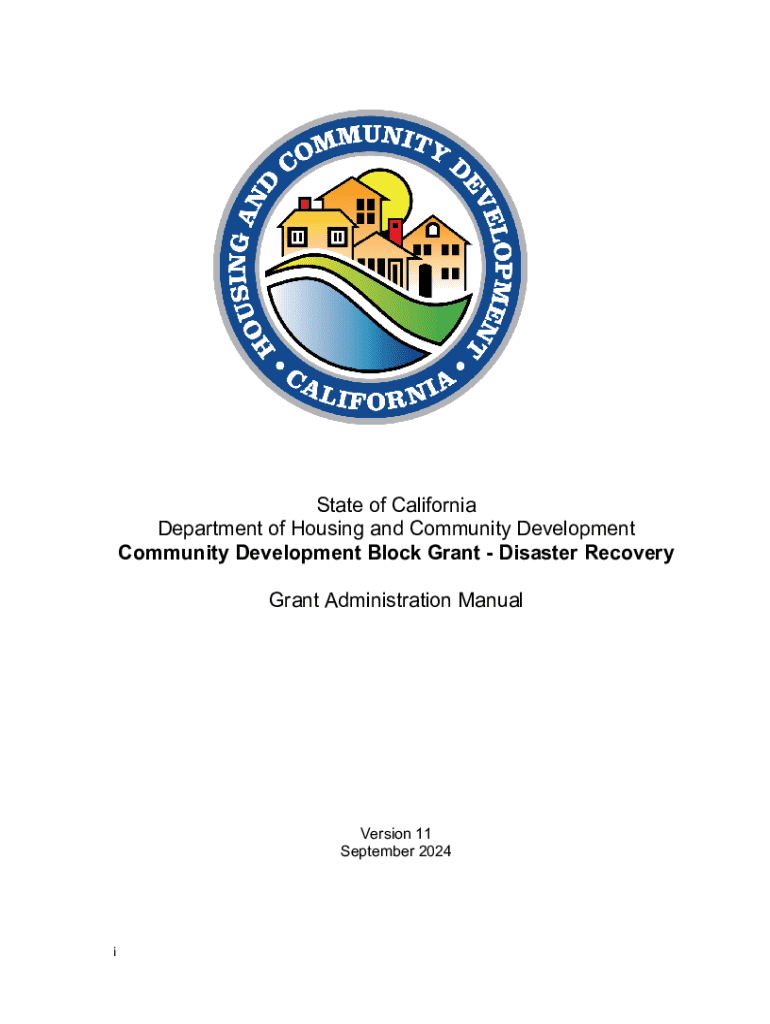 Fillable Online Community Development Block Grant - Disaster Recovery Grant Administration ...