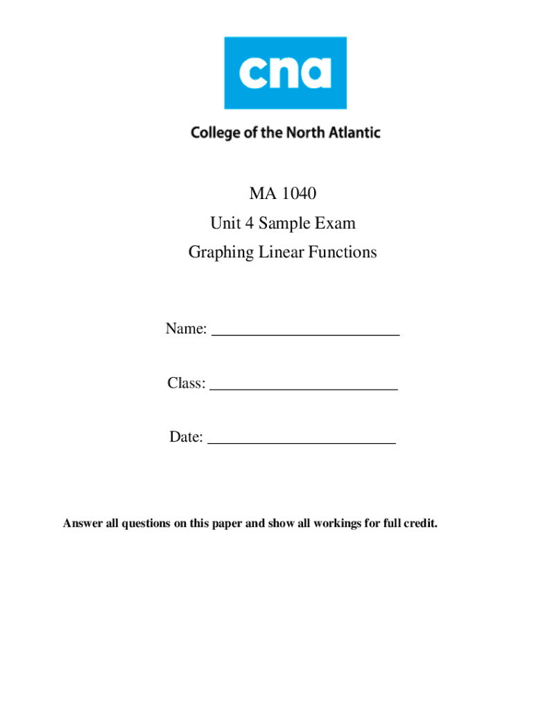 Fillable Online Graphing Linear Functions Fax Email Print - pdfFiller