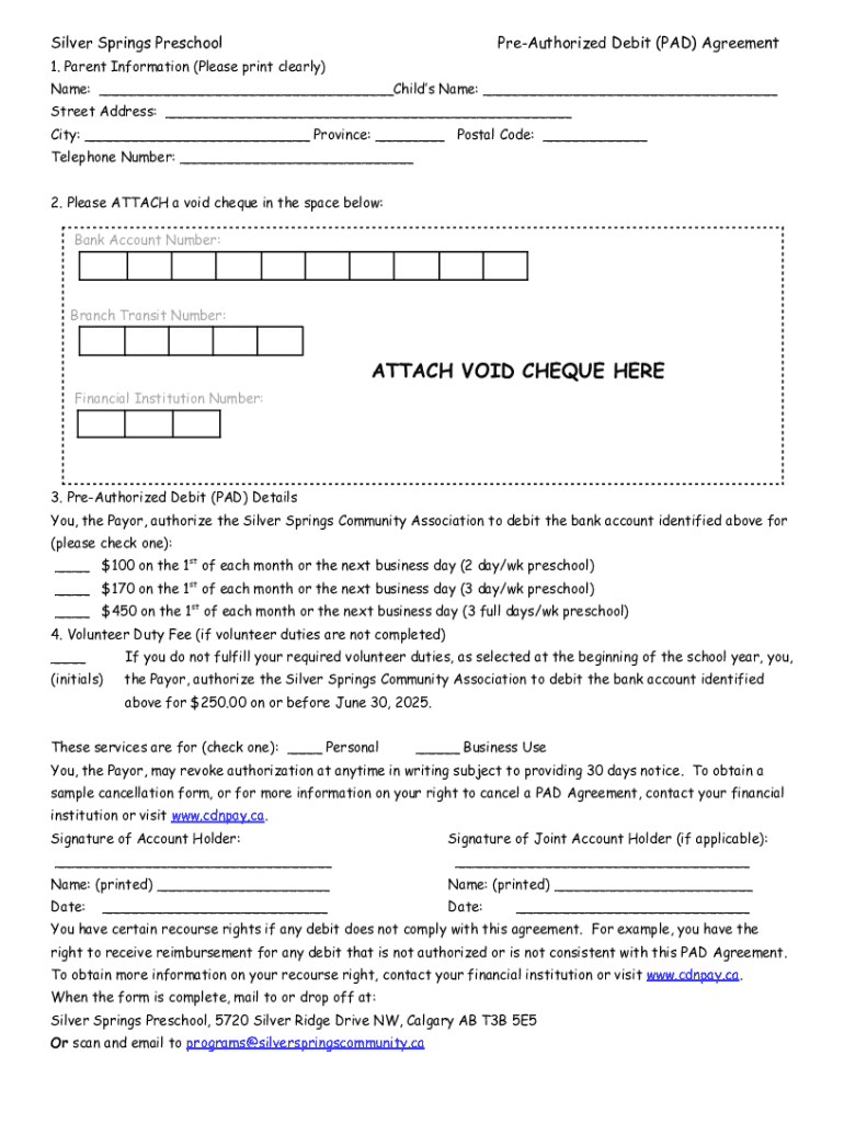 Fillable Online PAD form 2024-2025.docx Fax Email Print - pdfFiller