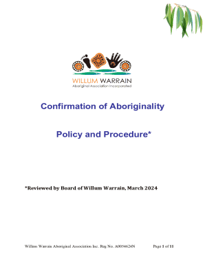 Fillable Online Confirmation of Aboriginality Policy and Procedure Fax ...
