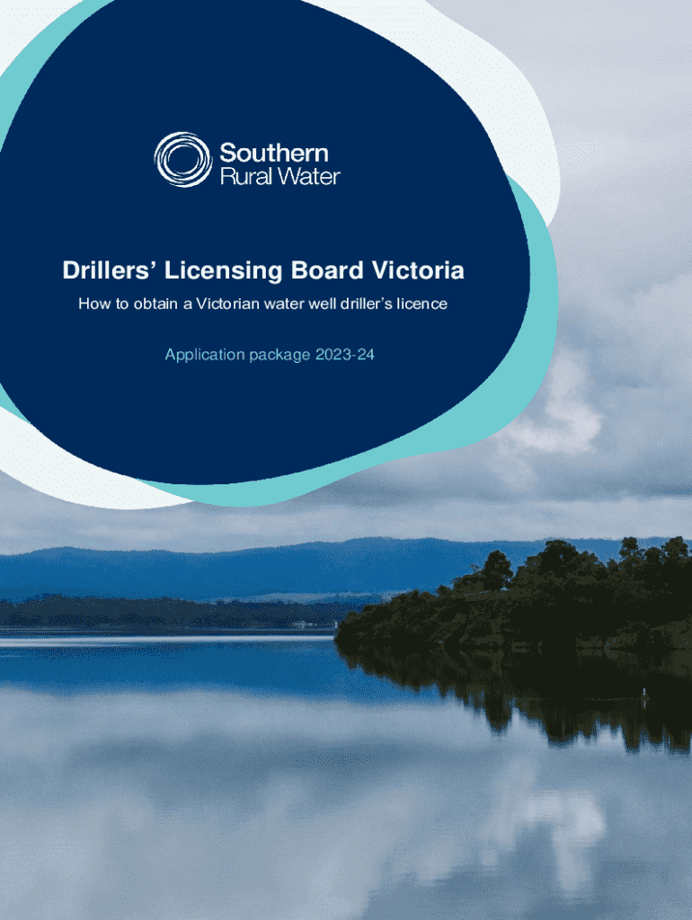 Fillable Online How to Obtain a Victorian Water Well Driller’s Licence ...