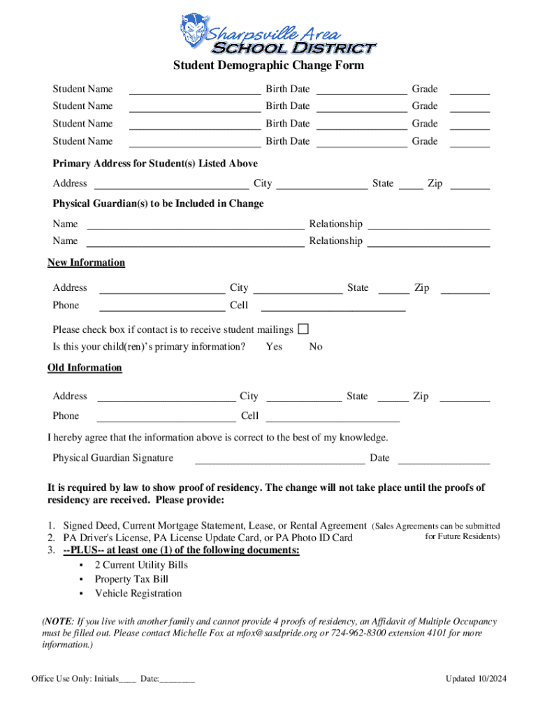 Fillable Online name, birth, & demographic change form Fax Email Print - pdfFiller