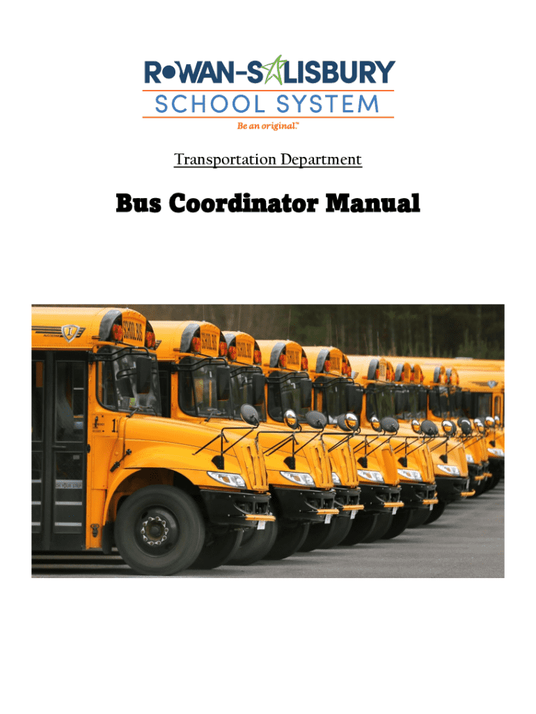 Fillable Online Bus Coordinator Transportation Responsibilities Fax Email Print - pdfFiller