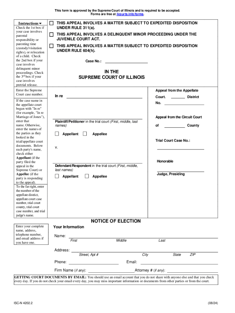 Fillable Online Notice of Election Fax Email Print - pdfFiller