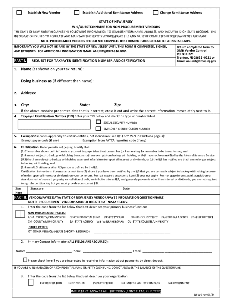 Nj w 9 form: Fill out & sign online | DocHub
