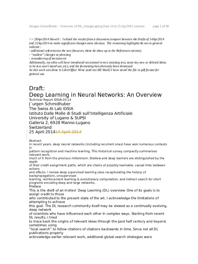 Fillable Online Draft: Deep Learning in Neural Networks: An Overview - billhowell.ca Fax Email ...