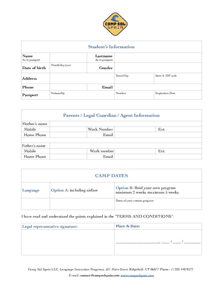 Fillable Online Student Information for Language Immersion Programs Fax Email Print - pdfFiller