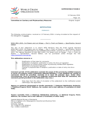 Notification Addendum Doc Template | pdfFiller