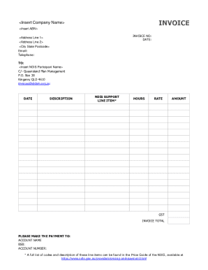 Fillable Online Ndis Invoice Fax Email Print - pdfFiller