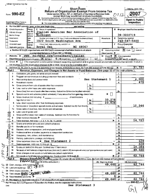 Fillable Online Return of Organization Exempt From Income Tax Fax Email ...