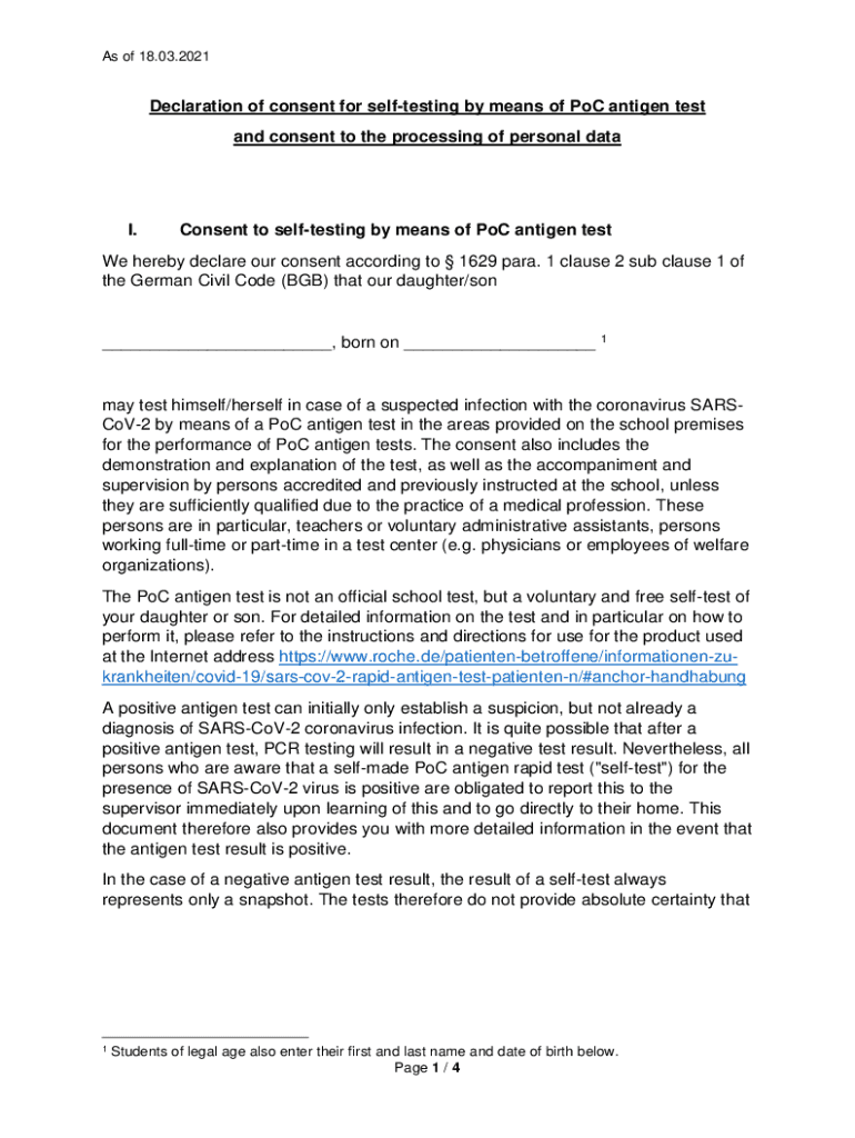 Fillable Online Point-of-care detection of SARS-CoV-2 antigen among ...