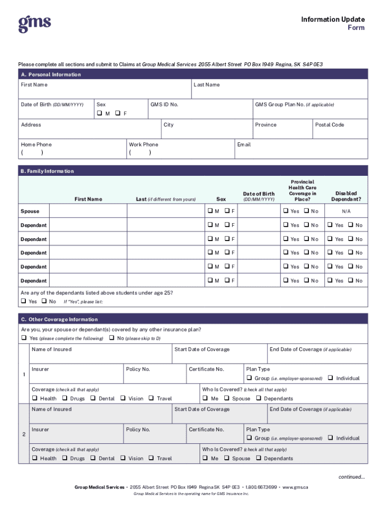 Fillable Online Information Update Fax Email Print - pdfFiller