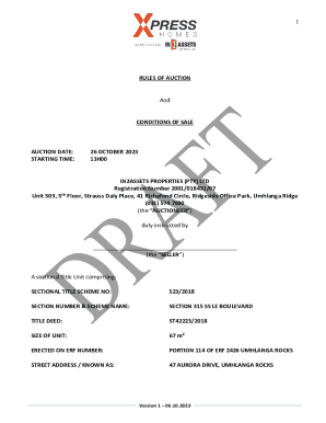 Fillable Online Rules of Auction and Conditions of Sale for Property ...
