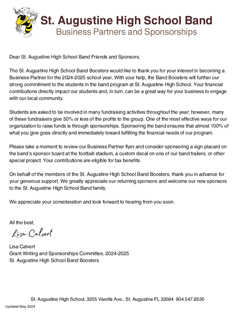 Fillable Online Business Partners and Sponsorships Fax Email Print ...