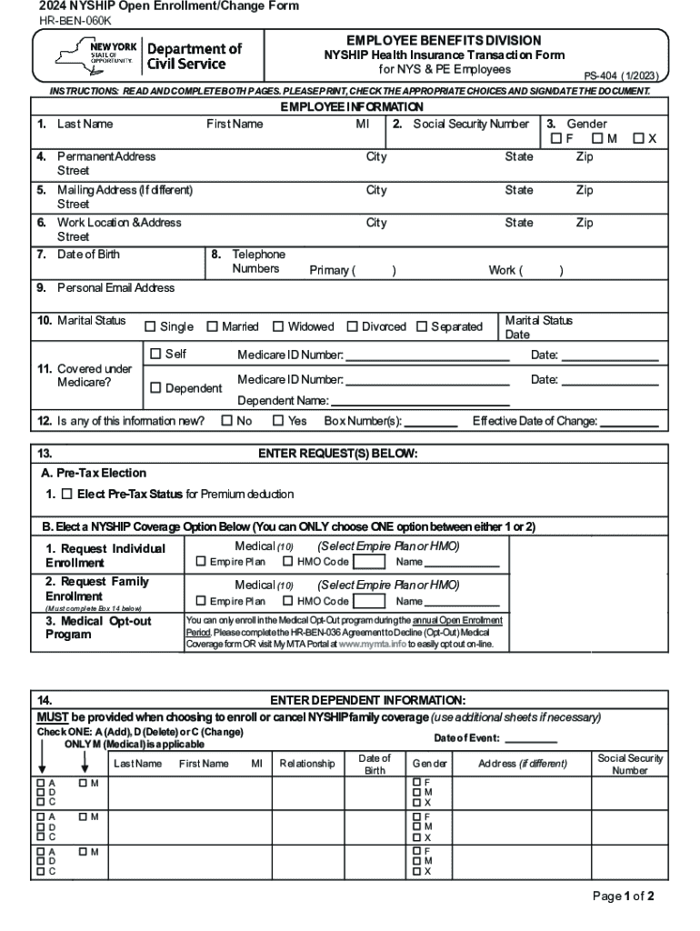Fillable Online Nyship Health Insurance Transaction Form Fax Email ...