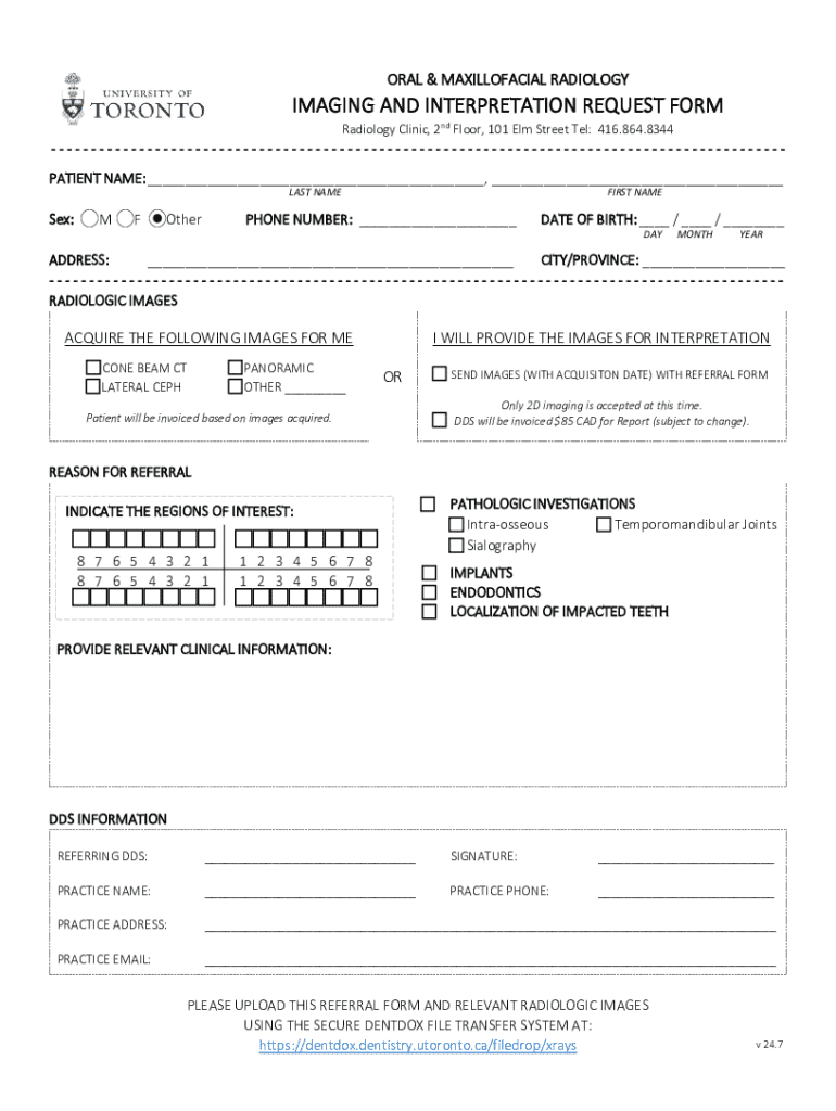 Fillable Online Oral & Maxillofacial Radiology Fax Email Print - pdfFiller