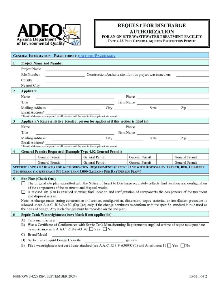 Fillable Online 23-PLUS GENERAL AQUIFER PROTECTION PERMIT Fax Email Print - pdfFiller