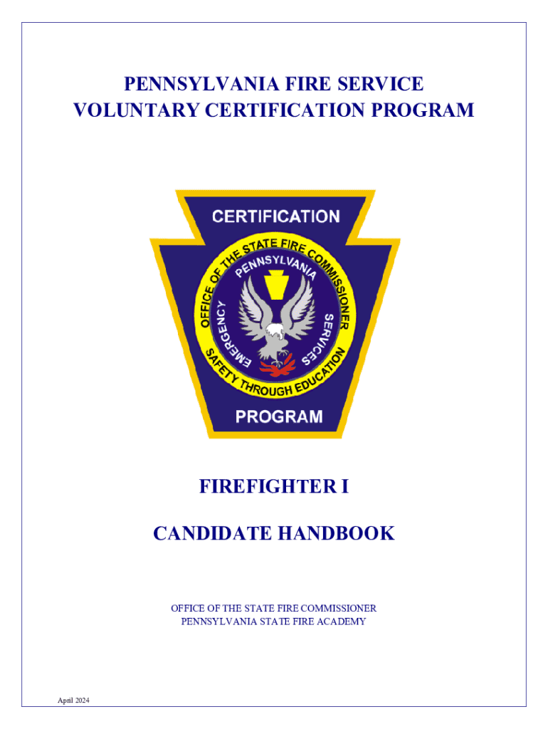 Fillable Online Pennsylvania Fire Service Voluntary Certification ...