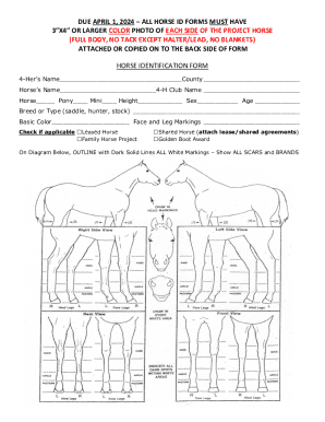 Fillable Online Horse Identification Form Submission Fax Email Print ...
