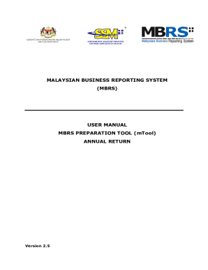 Fillable Online Malaysian Business Reporting System (mbrs) User Manual ...