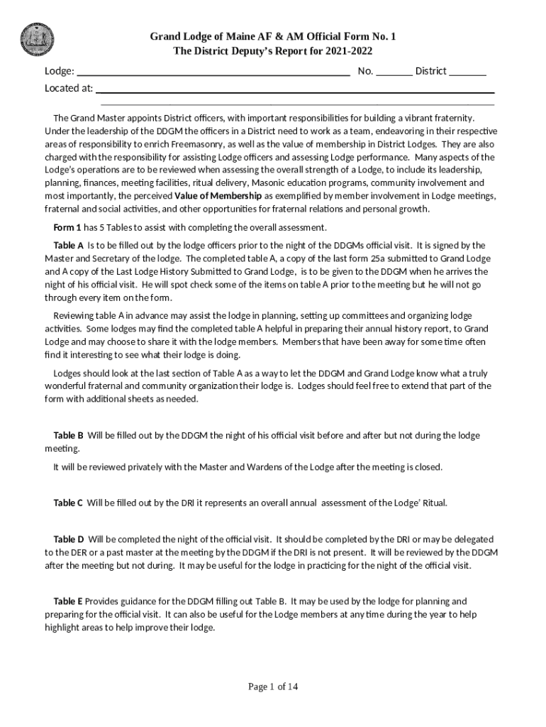 Lodge Assessment Doc Template | pdfFiller